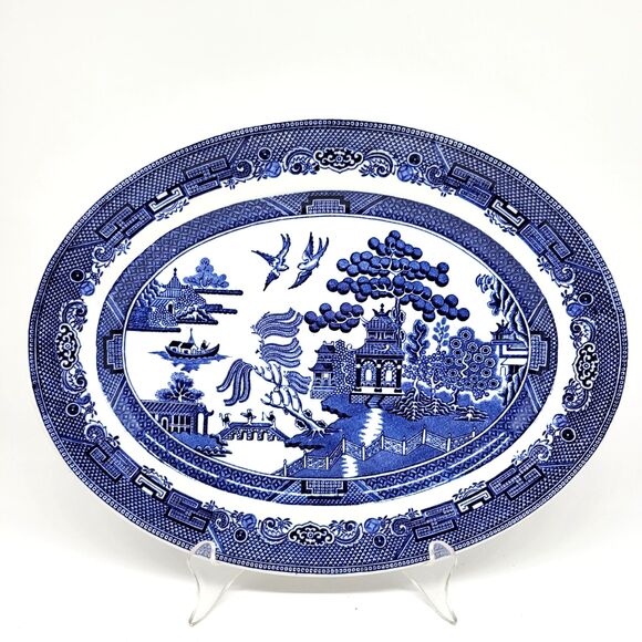 Dining | Johnson Brothers Willow Blue 12 Oval Platter | Poshmark